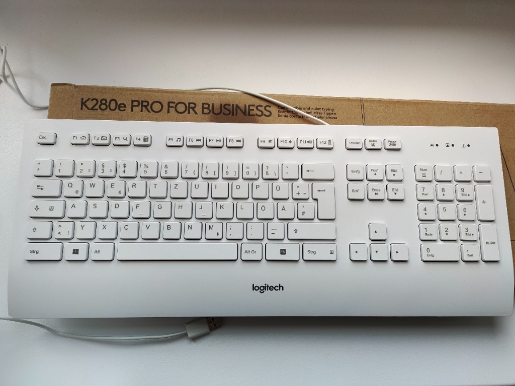 Logitech K280E PRO for business Biała klawiatura | Świdnica | Kup teraz ...