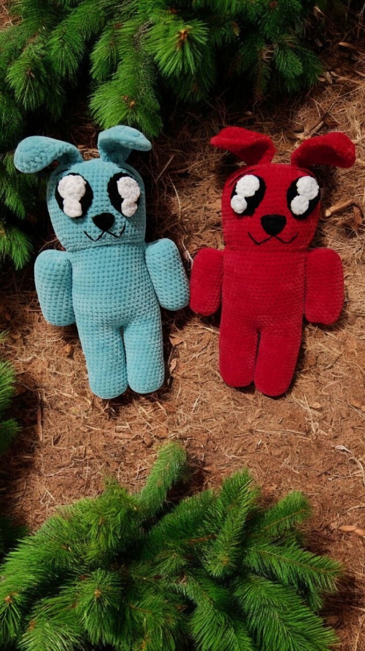 Minecraft Pimpek i Luczek maskotki wykonane na szydełku 40 cm | Dydule ...