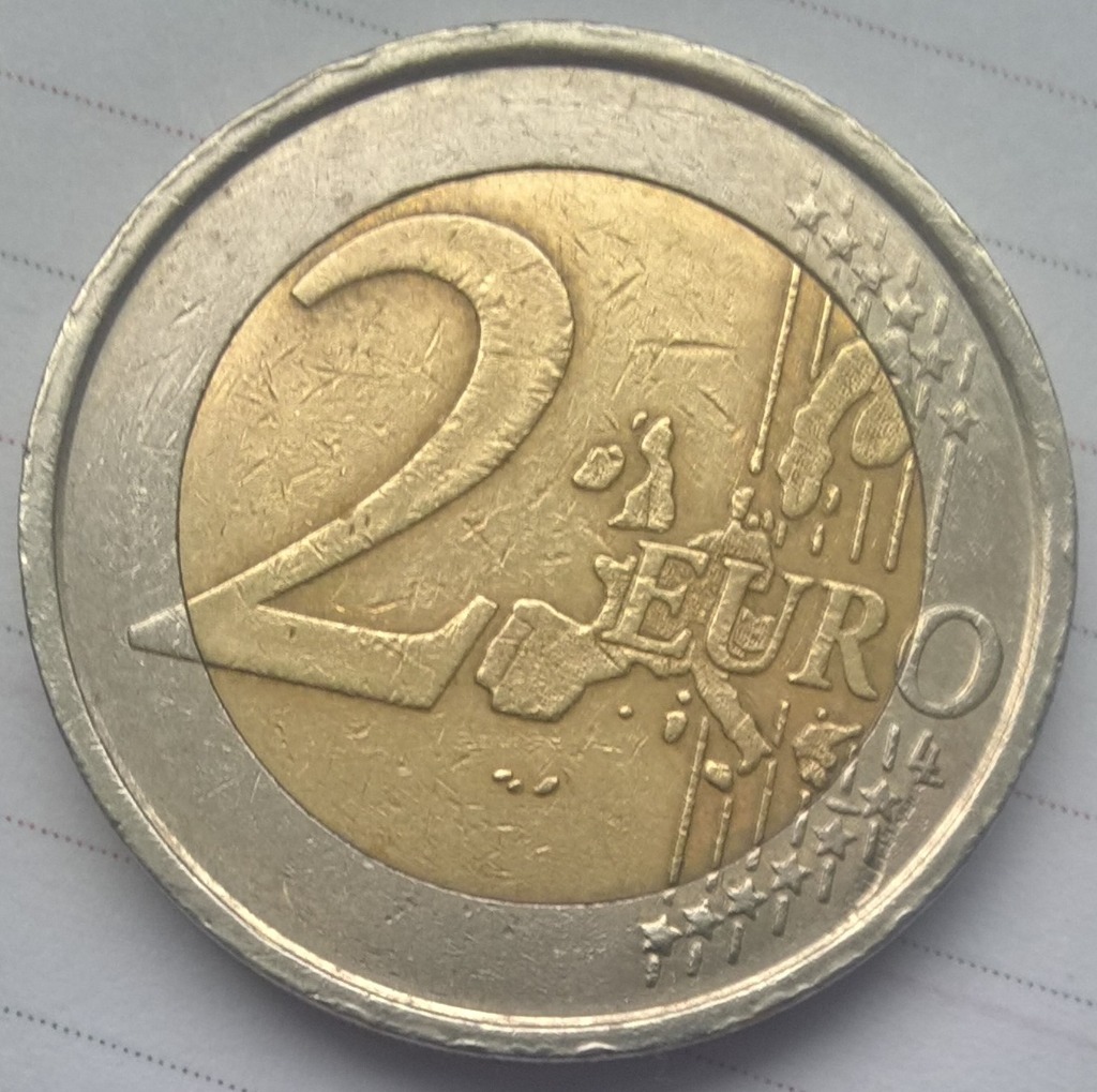 Moneta 2 euro 2002 Włochy Dante błędne tłoczenie | Pisz | Ogłoszenie na ...