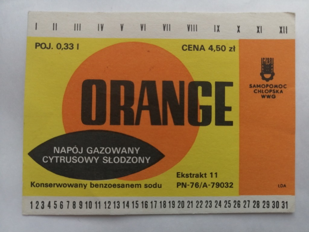 Etykieta napoje PRL 16 | Chojnice | Kup teraz na Allegro Lokalnie