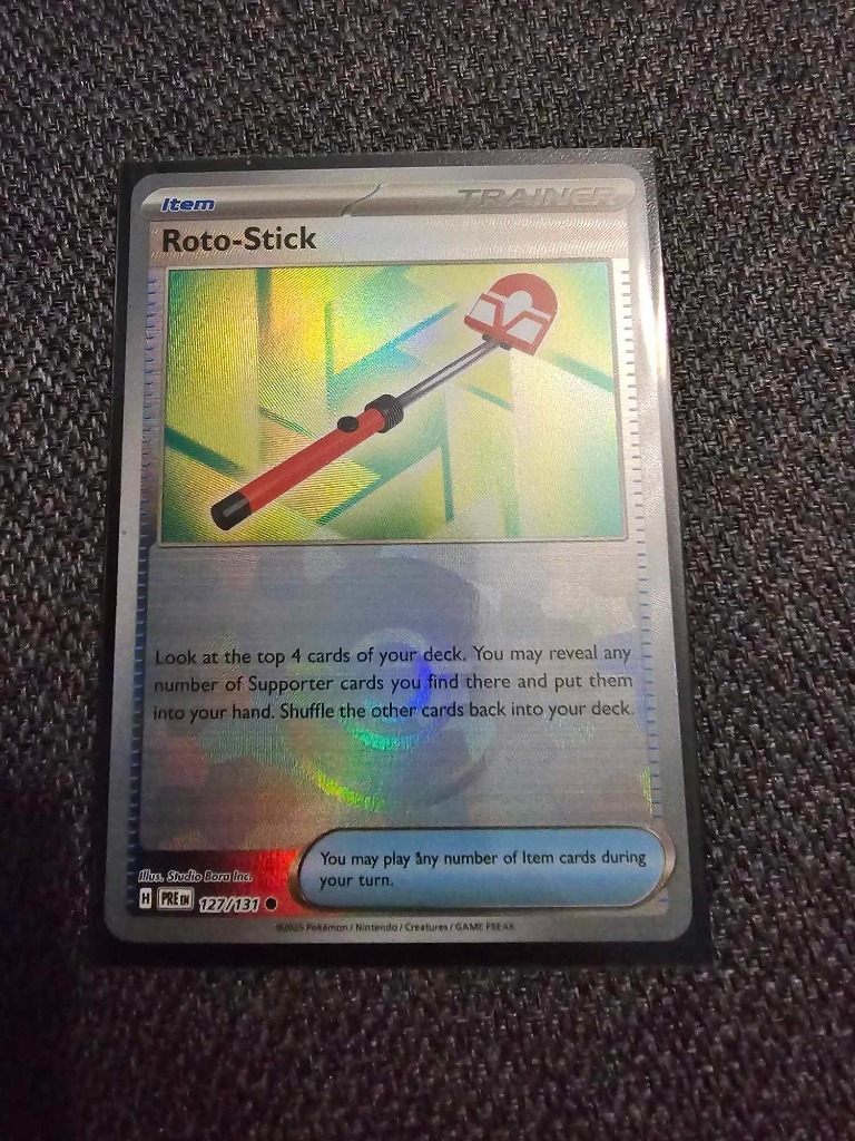 Roto-Stick PRE 127/131 Pokeball Holo Prismatic Evolutions Pokemon ...