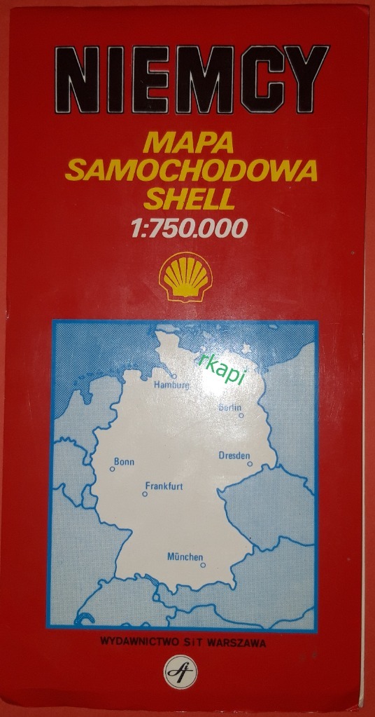 Niemcy - Mapa Samochodowa Shell 1:750 000 SiT 1991 | Gdańsk | Licytacja ...