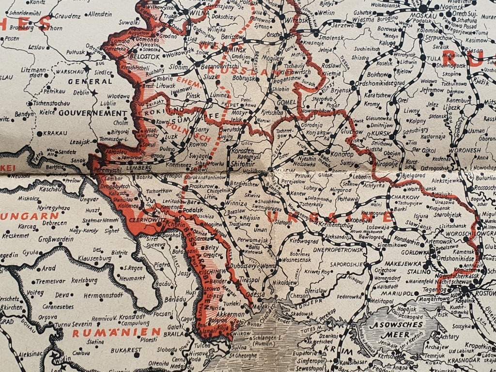 III Rzesza, mapa z 1941 roku i druki niemieckie | Kołobrzeg | Licytacja na Allegro Lokalnie