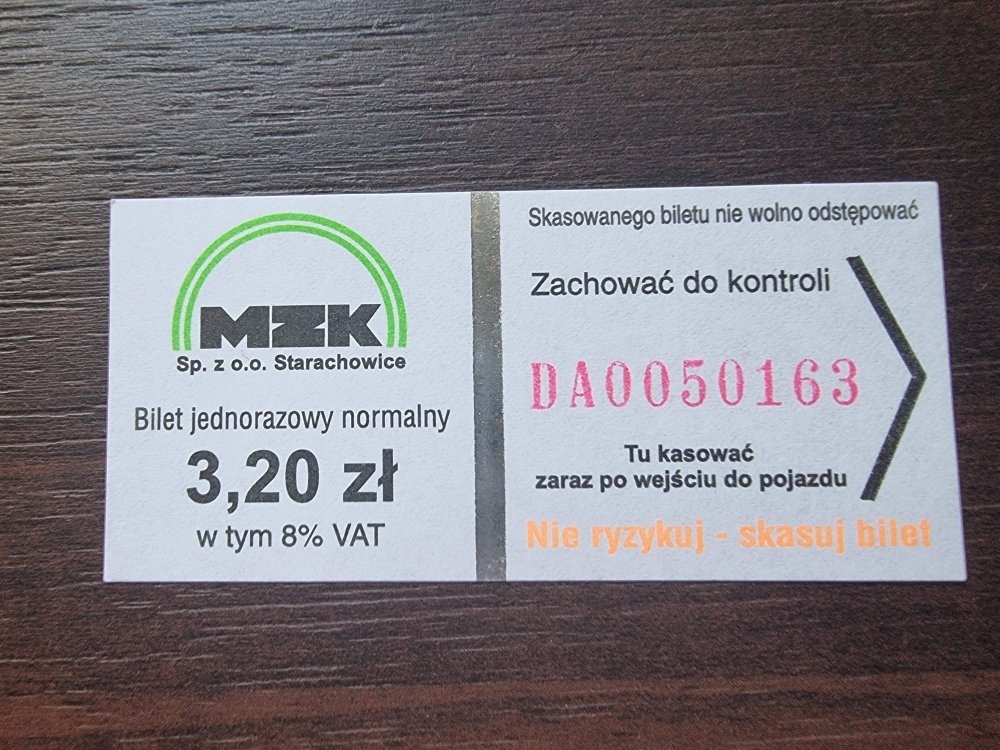 bilet Starachowice komunikacja miejska niekas. | Łódź | Licytacja na Allegro Lokalnie