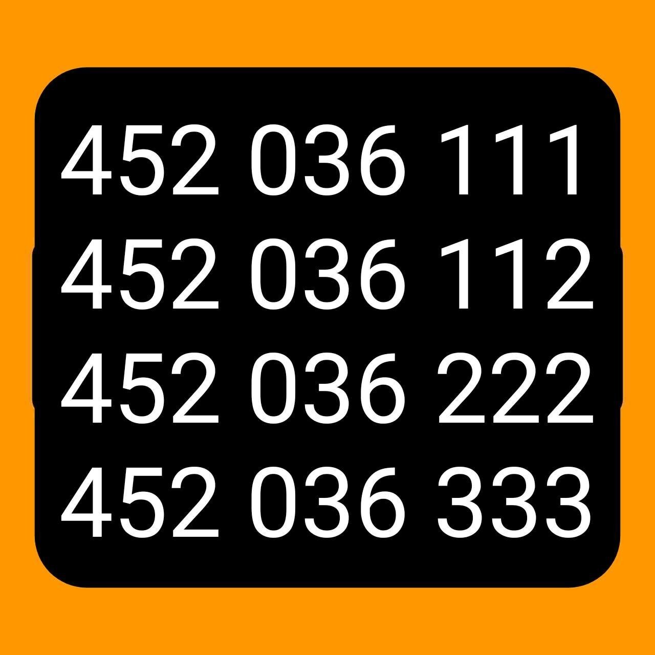 Cztery złote numery 452 036 111,112,222,333 | Warszawa | Kup teraz na ...