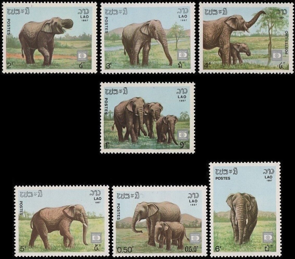 Slonie LAOS 1987 kompletna seria | legnica | Kup teraz na Allegro Lokalnie