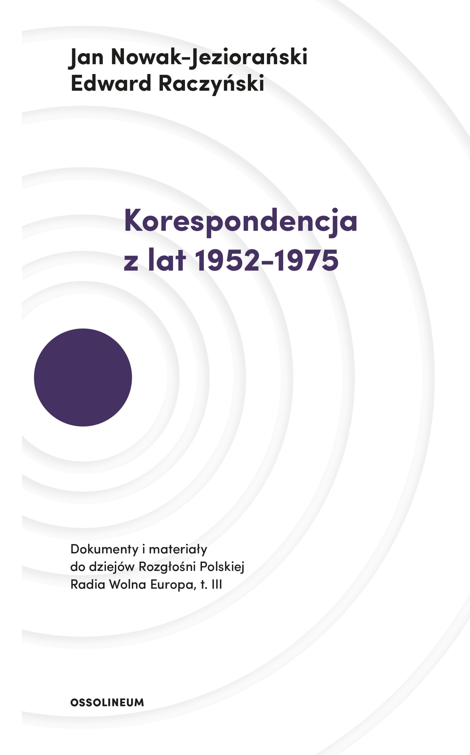 Korespondencja z lat 1952-1975 Edward Raczyński, Jan Nowak-Jeziorański ...