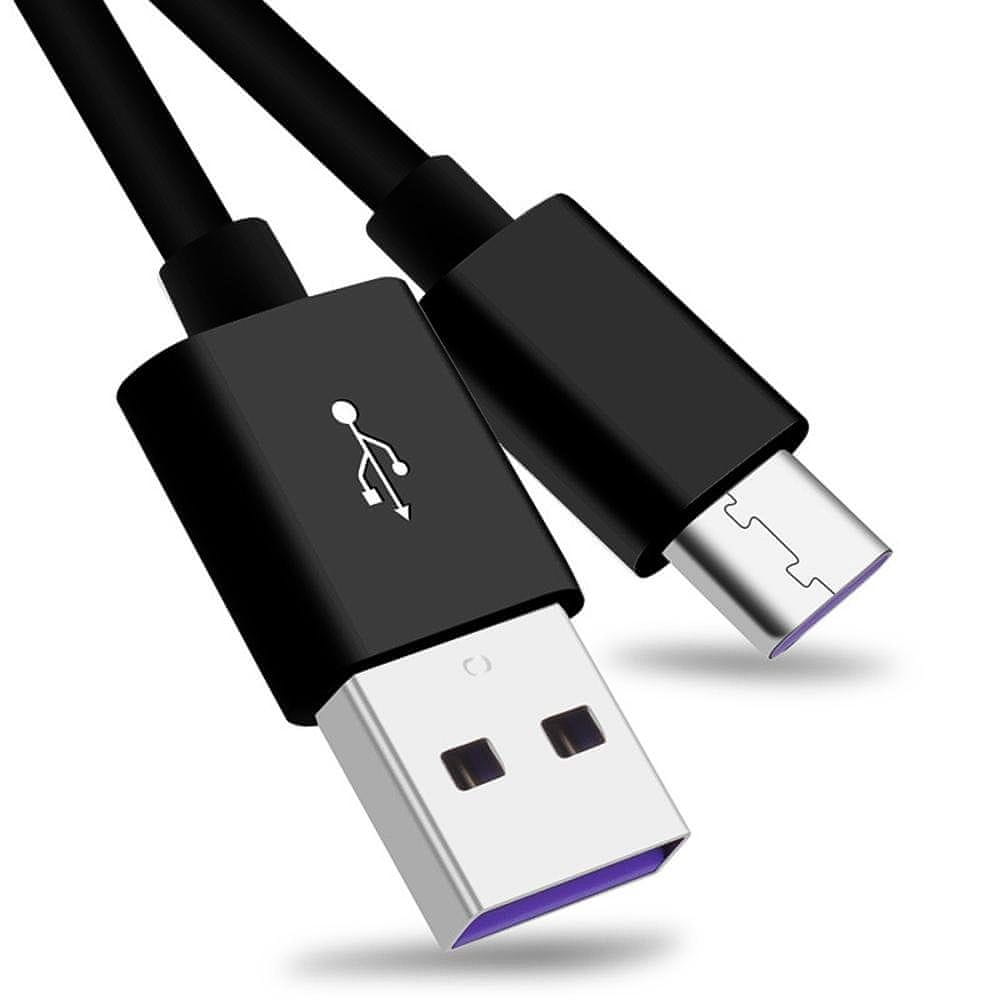 Kábel PremiumCord USB - USB typ C 1 m čierny - Allegro