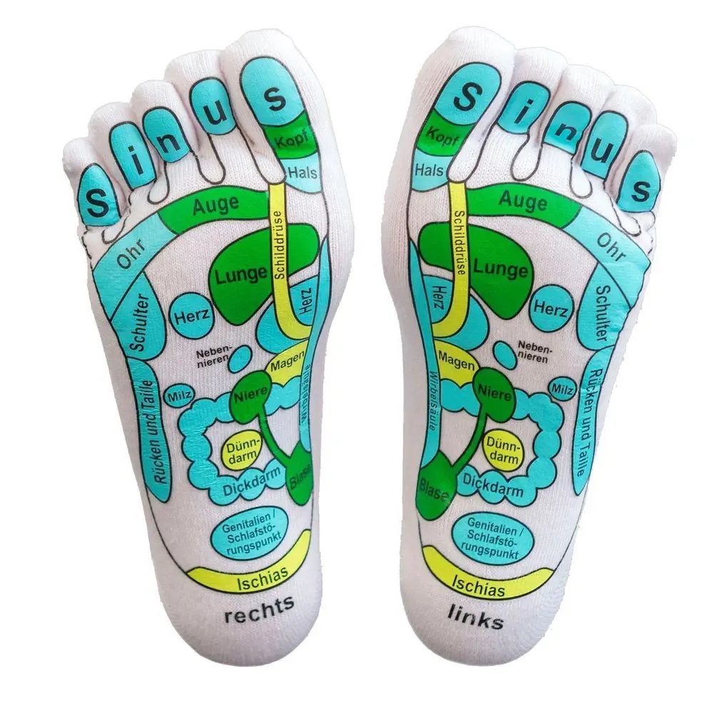 SKARPETKI do masażu stóp OBSZAR ODBICIA REFLEKSOLOGIA Akupresura stóp ...