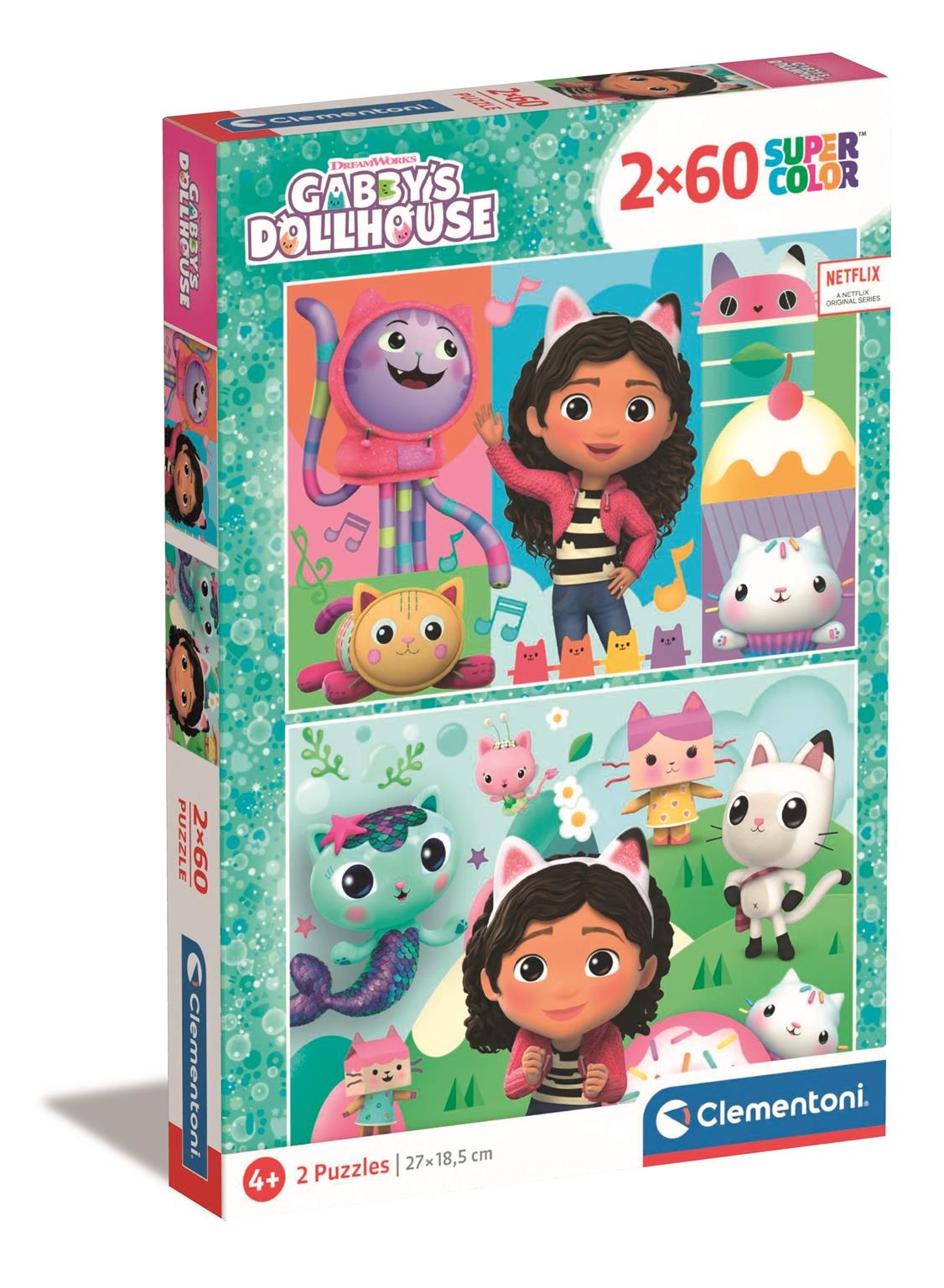 Puzzle 2x60 Super Kolor Gabby's Dollhouse Clementoni (5906364367252 ...