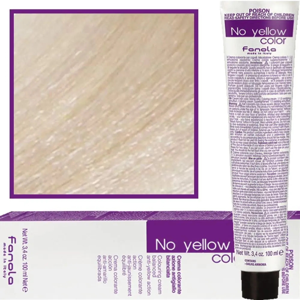 Farba do włosów Fanola No Yellow 10 Ice Blonde 100 ml • Cena, Opinie ...