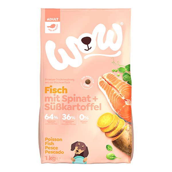 WOW Mini Care ryba szpinak bataty małe rasy 1kg za 247 Kč - Allegro
