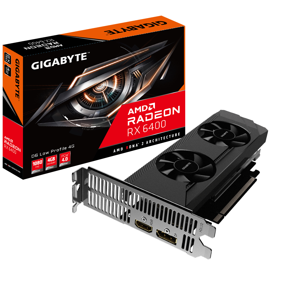 Karta graficzna Gigabyte Radeon RX 6400 D6 LOW PROFILE 4G 4 GB w ...