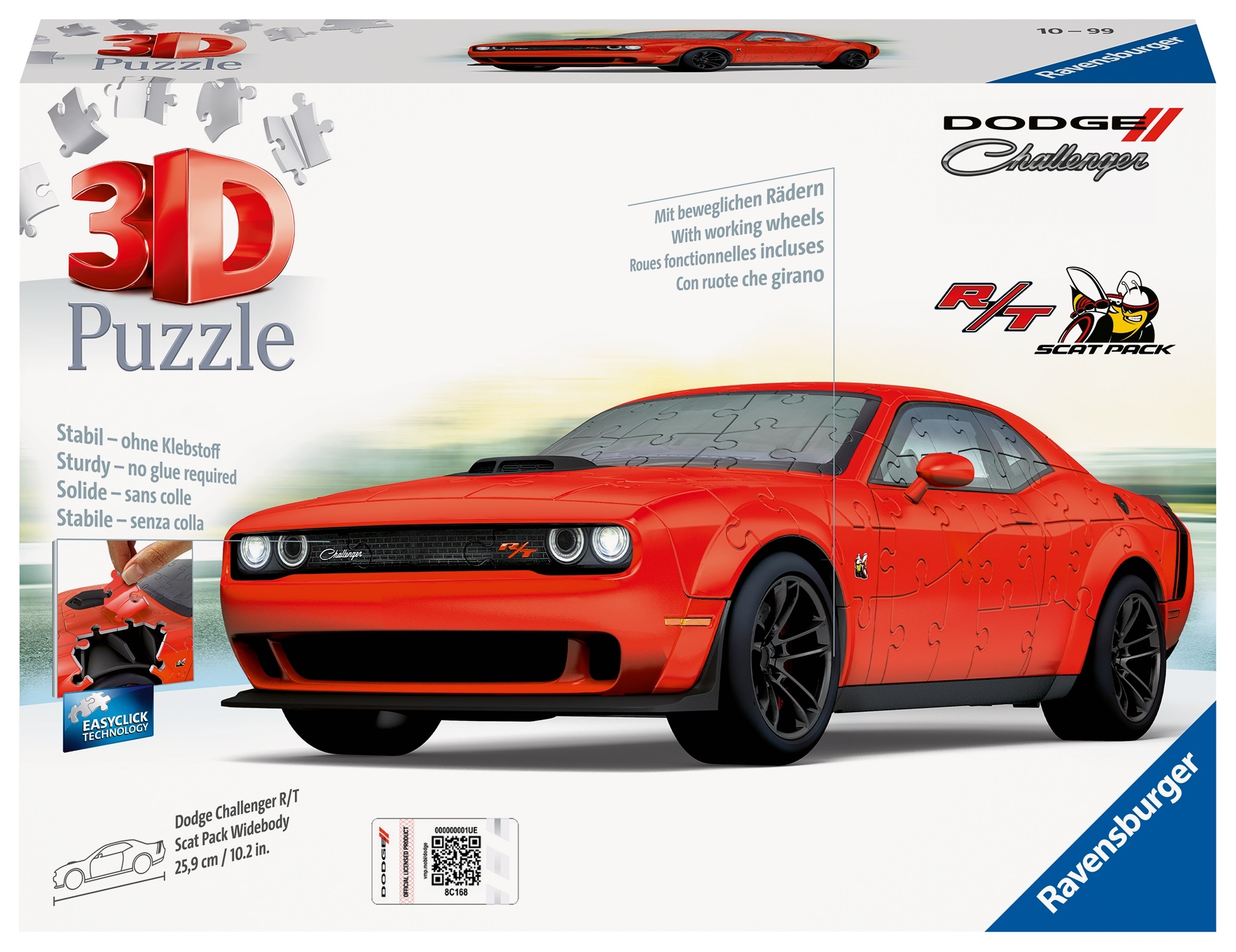 Ravensburger 3D puzzle Dodge Challenger R/T Scat Pack Widebody 108 ...