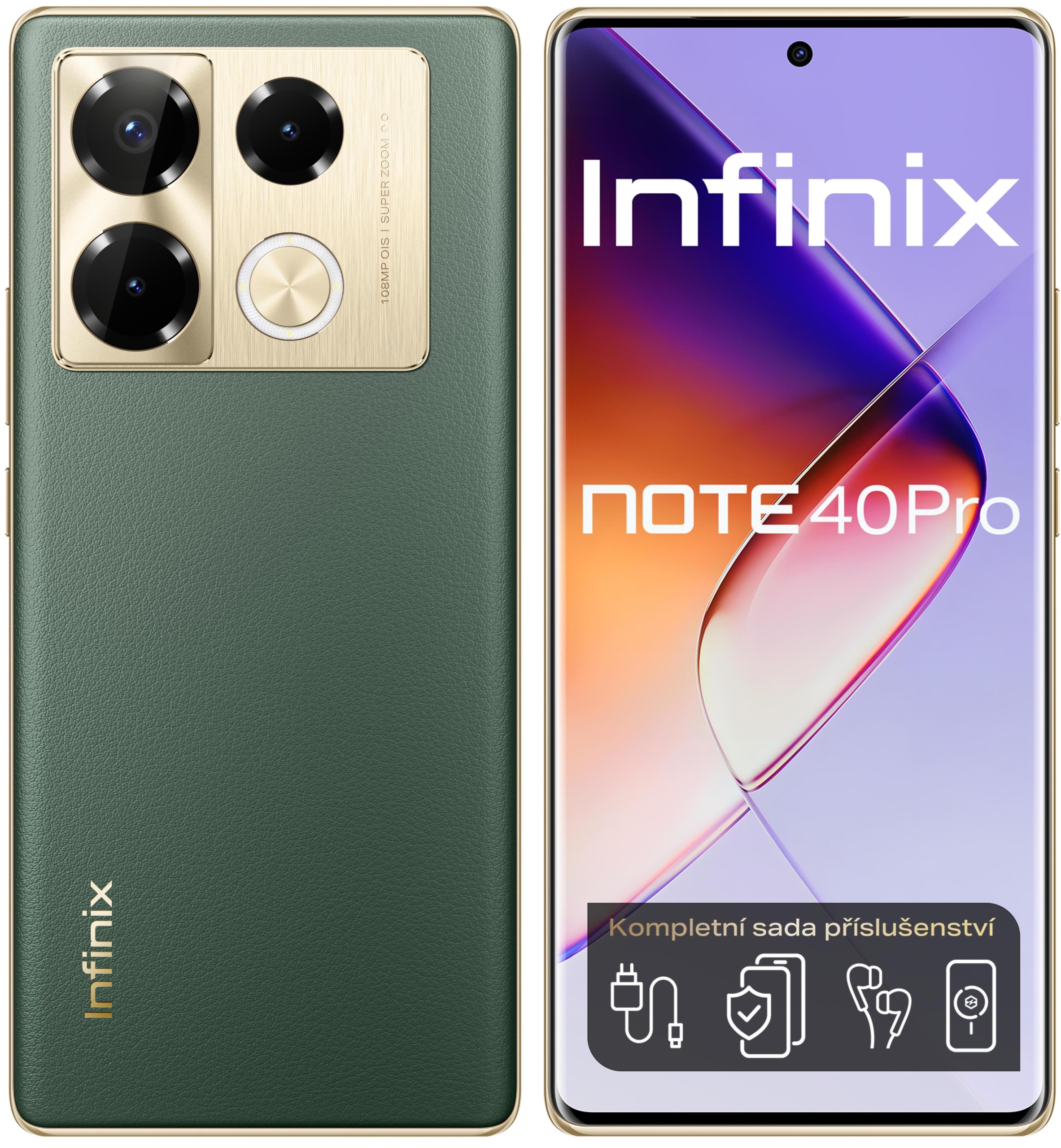 Chytrý telefon Infinix NOTE 40 Pro 12 GB / 256 GB 4G (LTE) zelený za ...