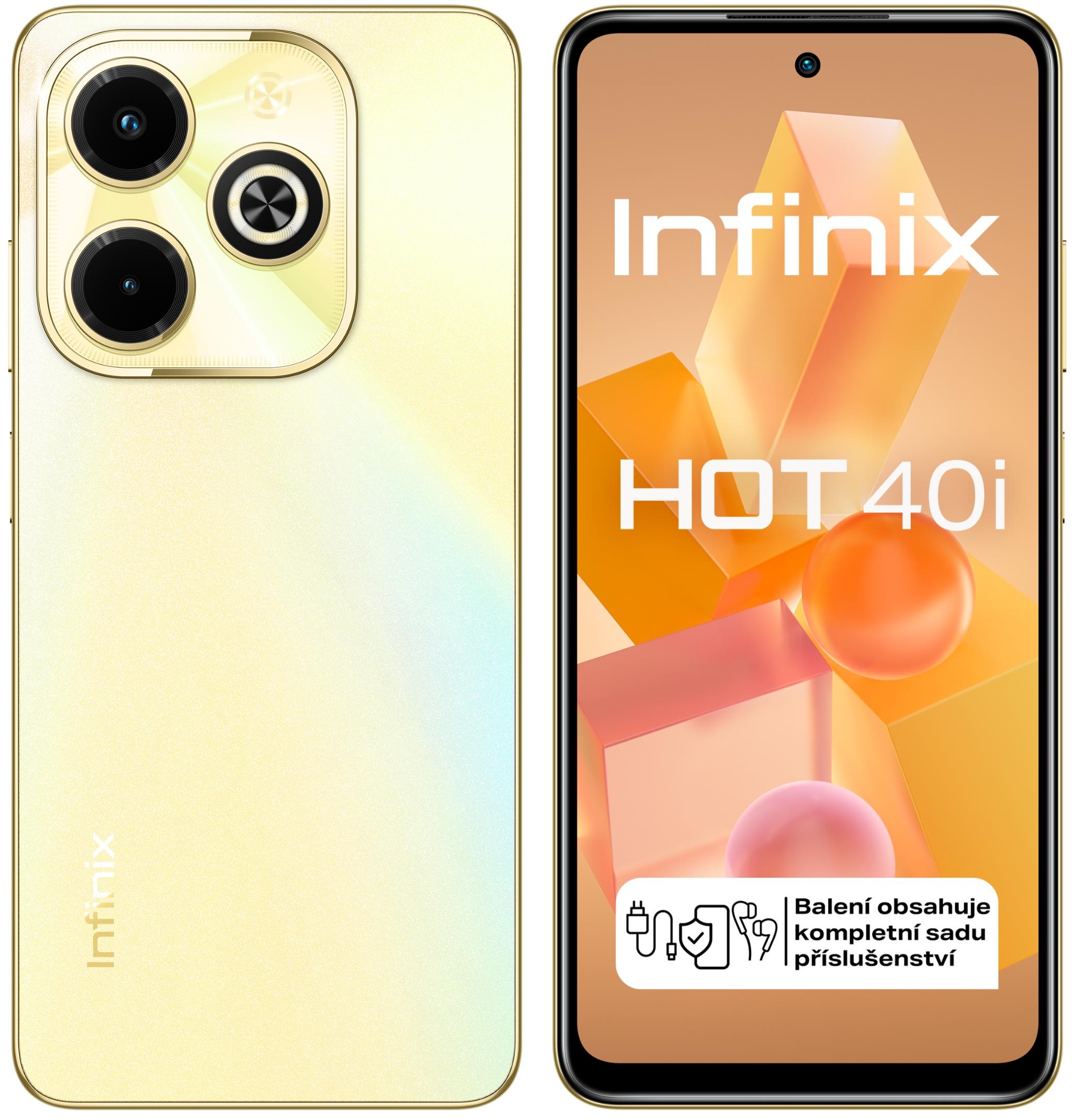 Chytrý telefon Infinix HOT 40i 4 GB / 128 GB zlatý - Allegro