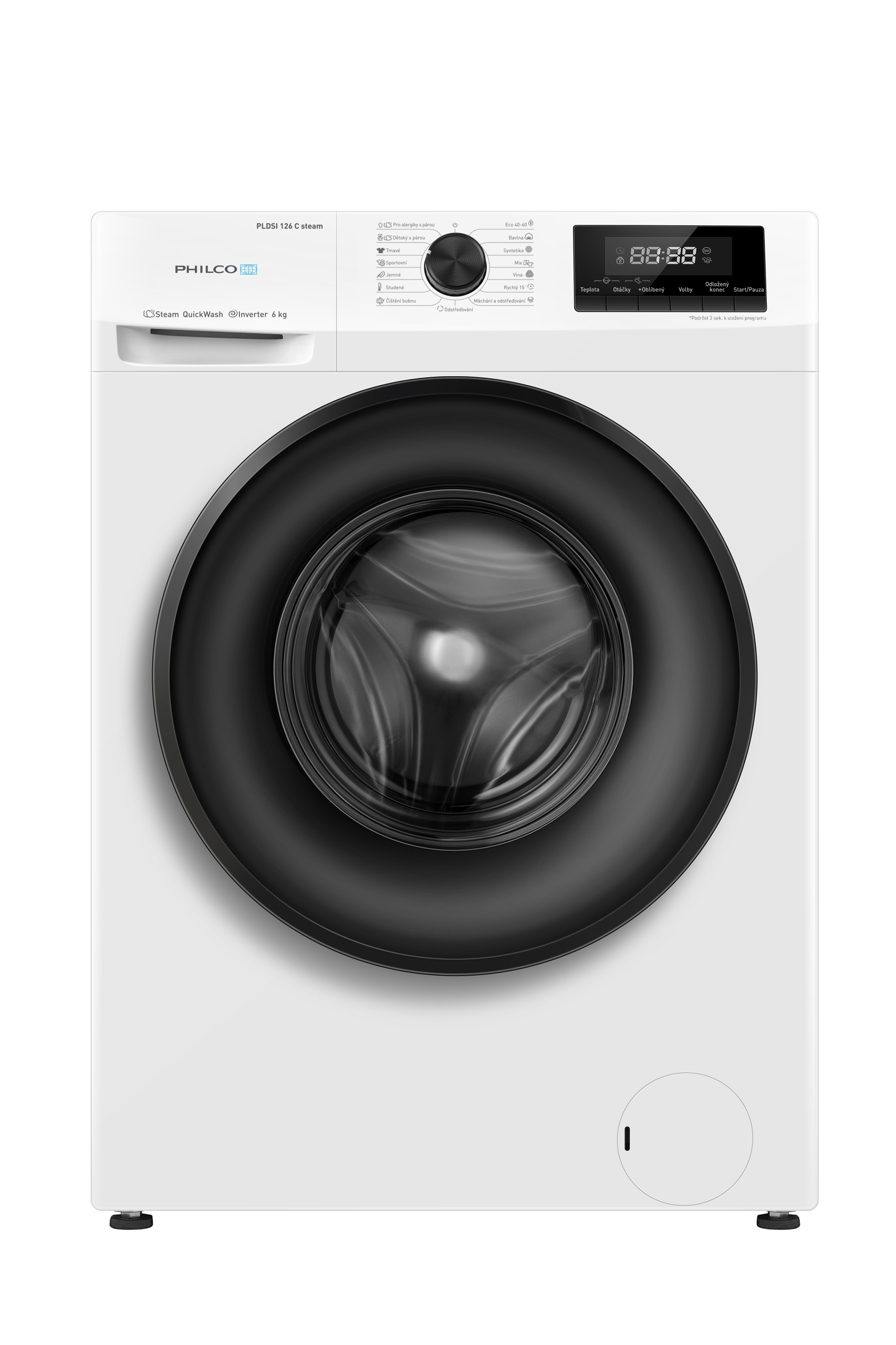 Pralka SLIM Z Funkcją Pary Inwerter 15 Progr. 6kg Philco Automatyka ...