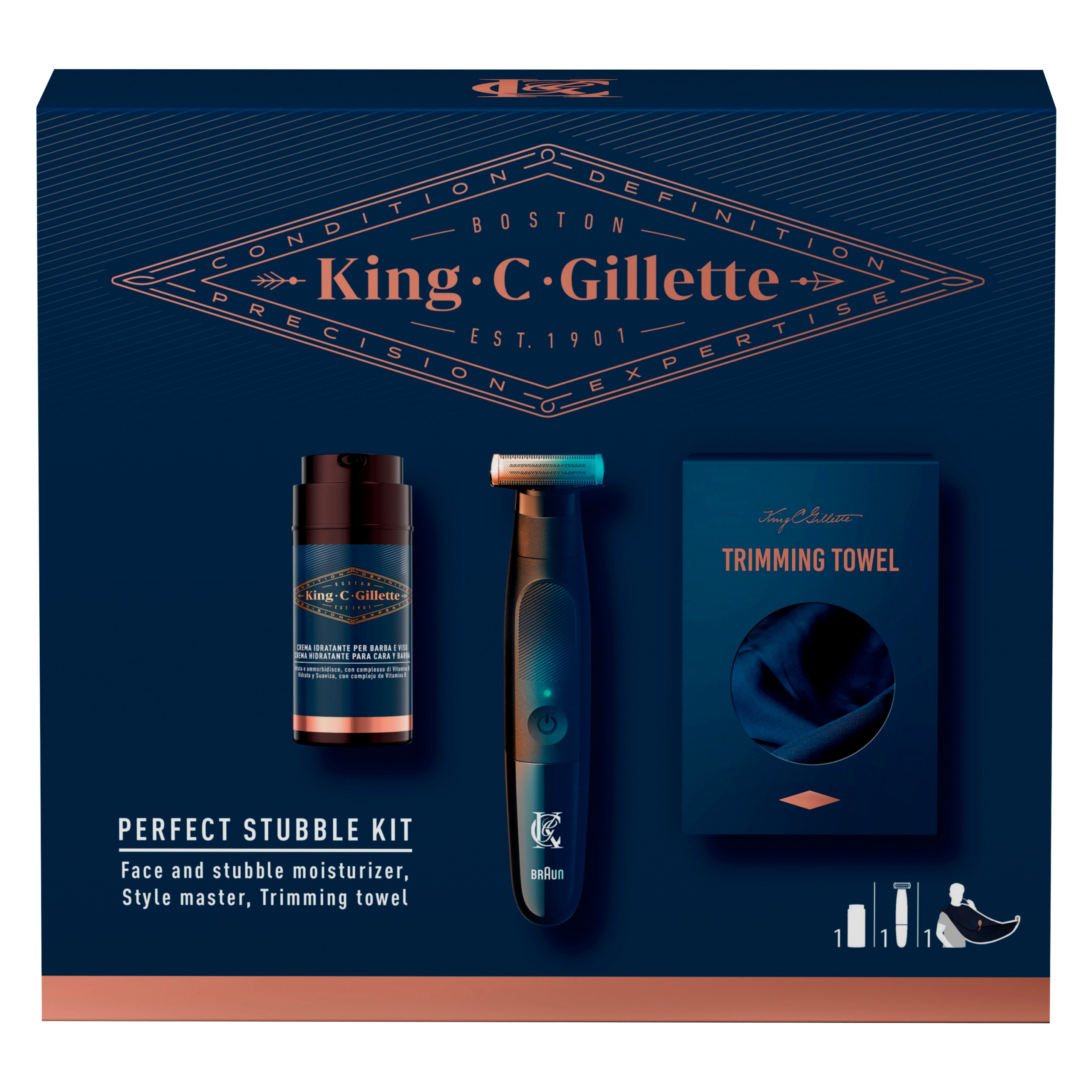 Zestaw King C. Gillette: trymer Style Master + krem nawilżający ...