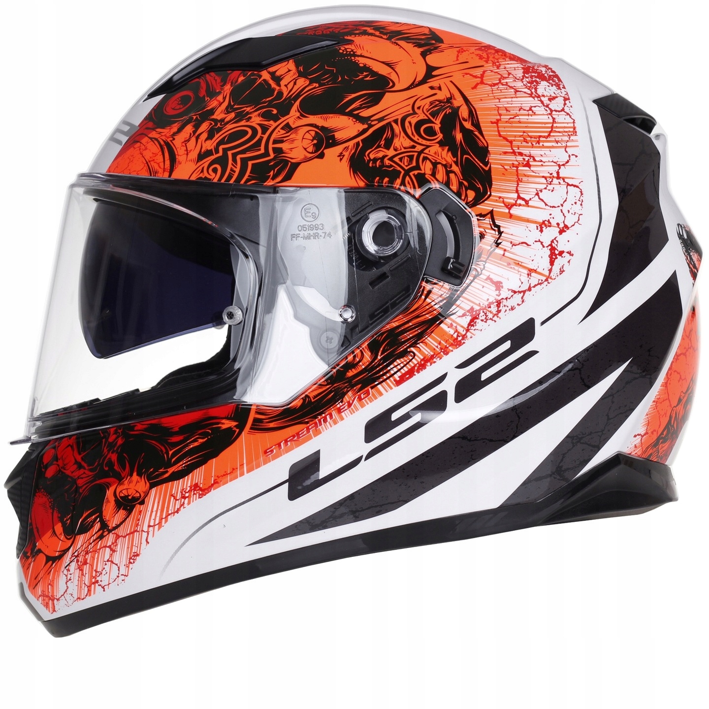 KASK LS2 FF320 STREAM EVO THRONE WHITE ORANGE XL 229072 za 299,77 zł z ...