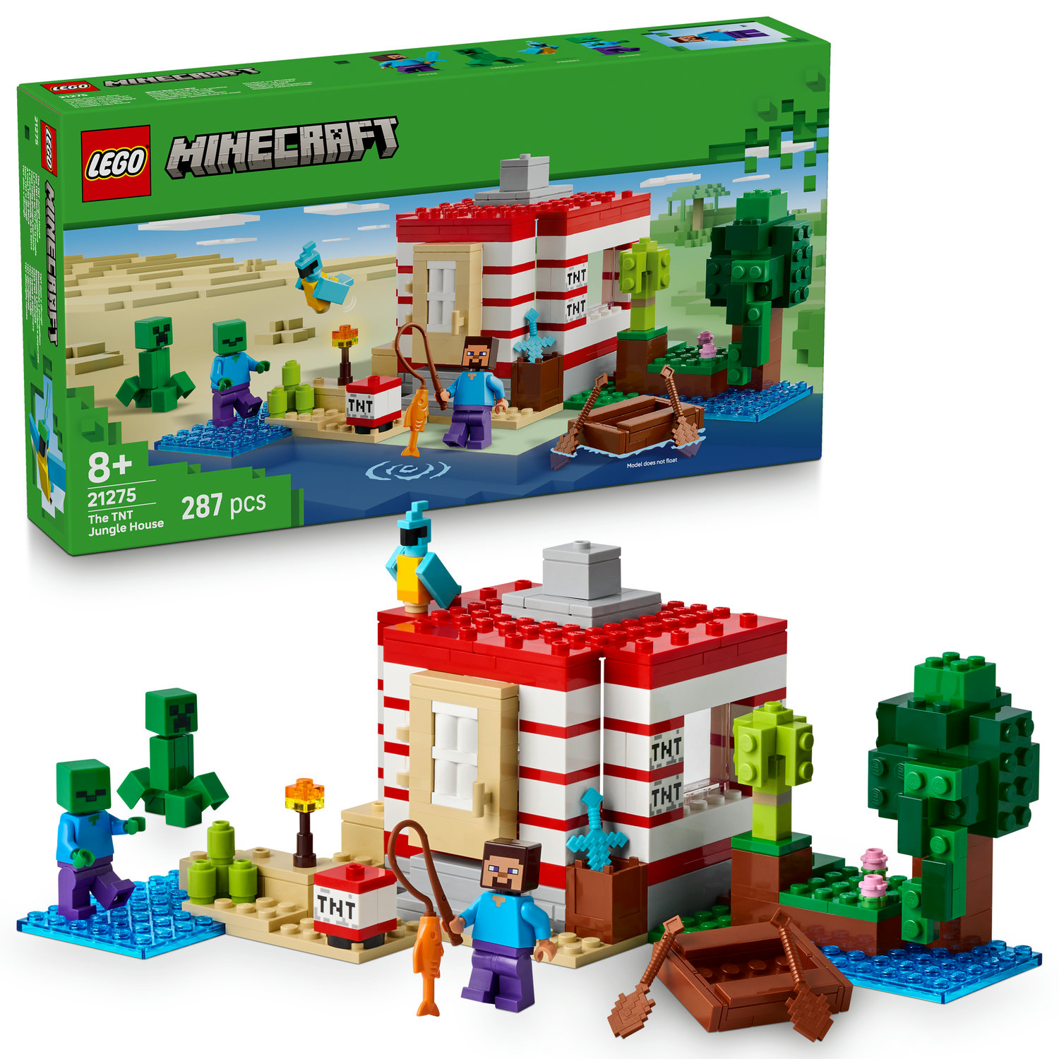 Klocki LEGO Minecraft 21275 Dom TNT w dżungli (5702017815497) • Cena ...