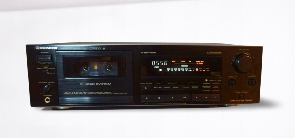 Magnetofon kasetowy Pioneer CT-S610 czarny - 15094312277 - oficjalne archiwum Allegro