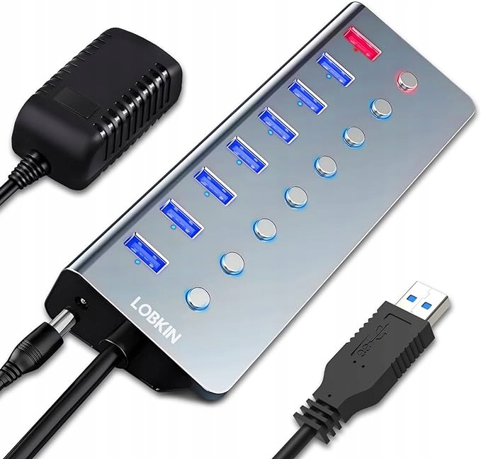 Zasilany koncentrator USB C, LOBKIN 7-portowy hub USB 3.0 port ... Zasilany koncentrator USB C, LOBKIN 7-portowy hub USB 3.0 port ...