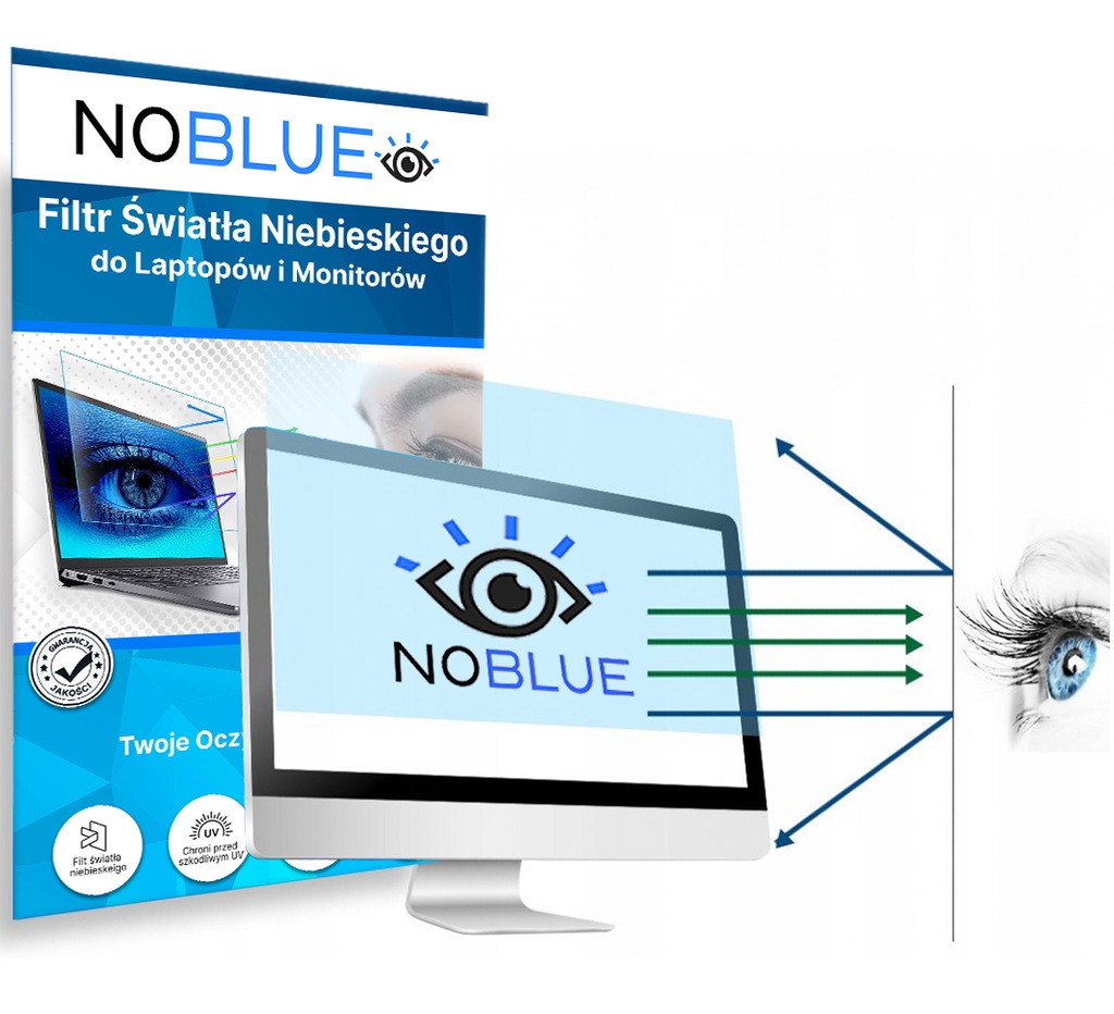 FILTR ŚWIATŁA NIEBIESKIEGO NA MONITOR 24'' - 11416711058 - oficjalne ...