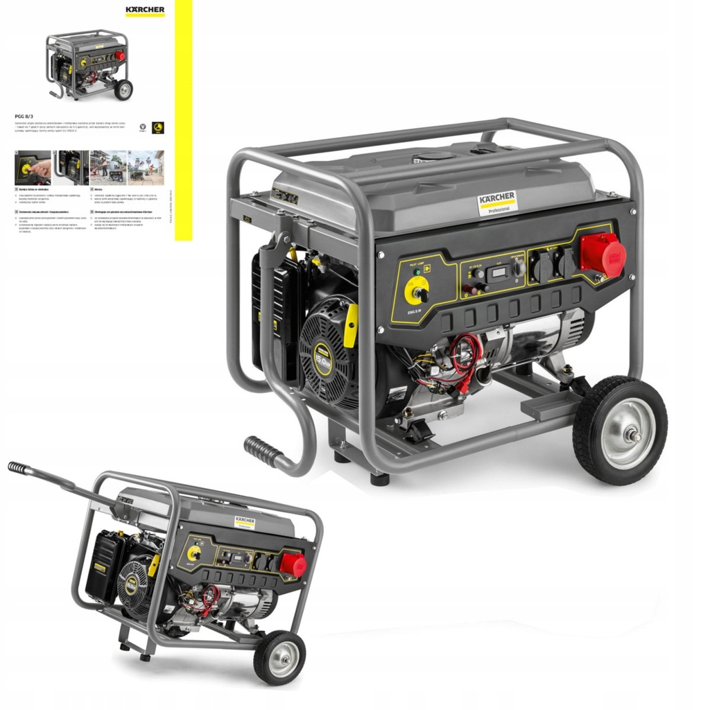 AGREGAT PRĄDOTWÓRCZNY PGG 8/3 GENERATOR KARCHER 7k - 12061306023 ...