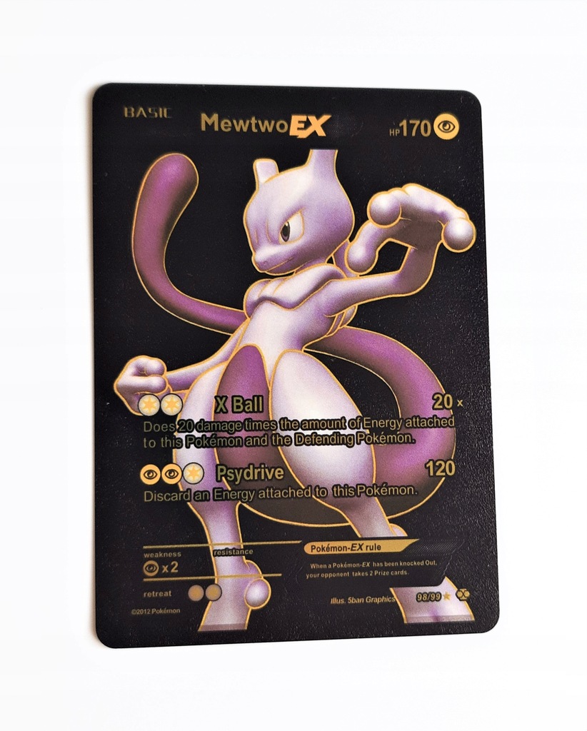 Karta Pokemon Mewtwo EX Black Metal - 12805825730 - oficjalne archiwum ...