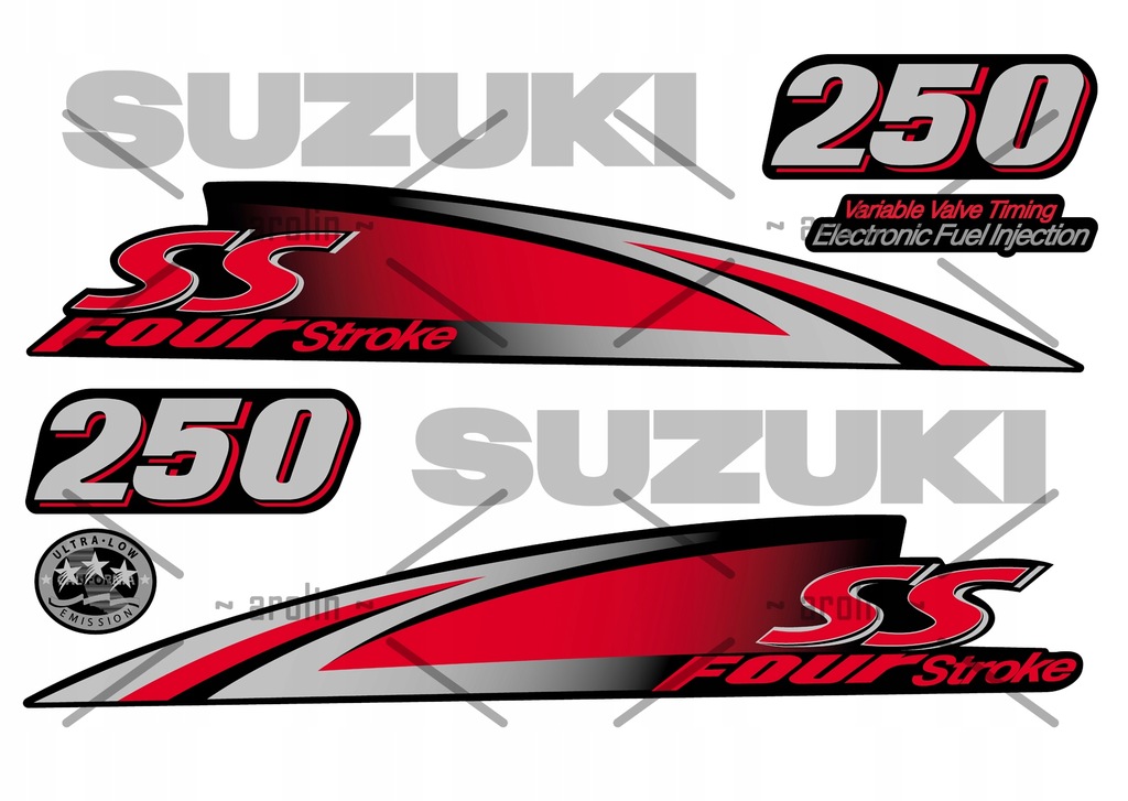 Naklejka na silnik zaburtowy Suzuki 250 SS - 12815519988 - oficjalne ...