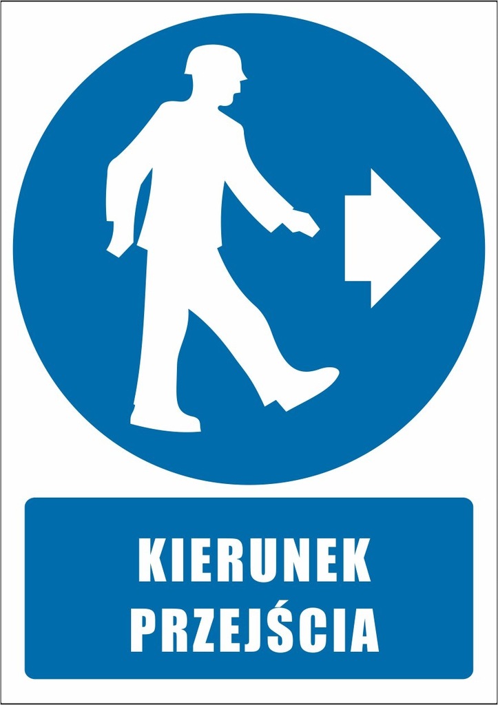 Tabliczka Piktogram BHP - Kierunek przejścia - 10424953042 - oficjalne ...