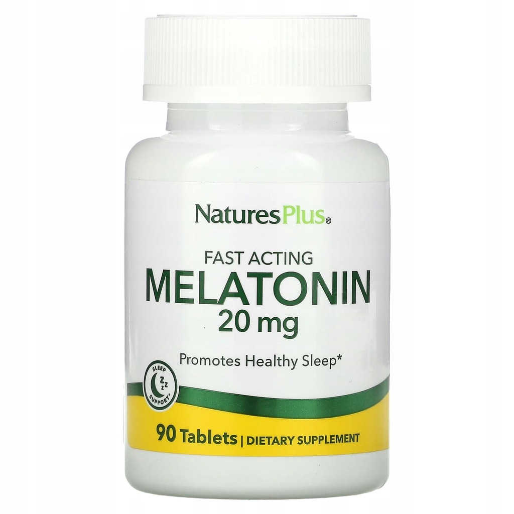 NaturesPlus Melatonina 20 mg 90 tabletek - 12462775158 - oficjalne ...