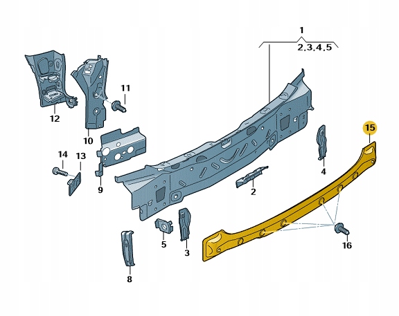 BLACHA TYLNA ZAMYKAJĄCA PAS TYLNY VW TIGUAN - 13010159937 - oficjalne ...