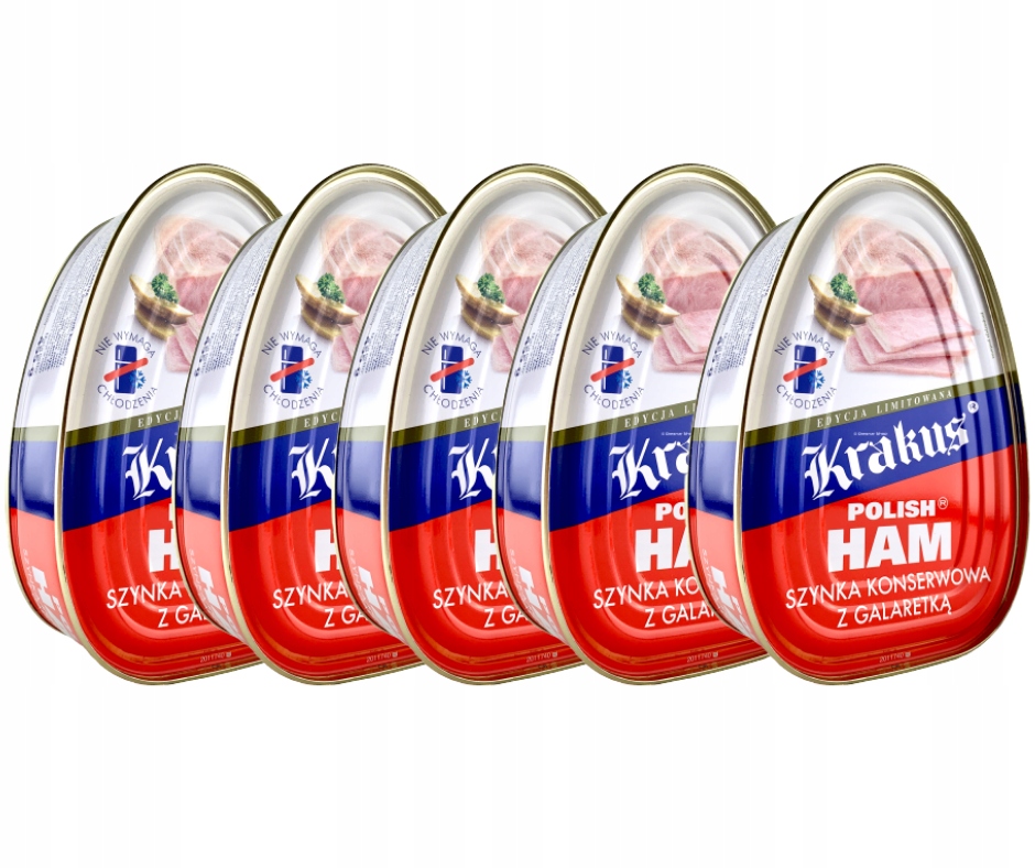 5 x SZYNKA KONSERWOWA KRAKUS POLISH HAM 455g 5 szt - 9264551574 ...
