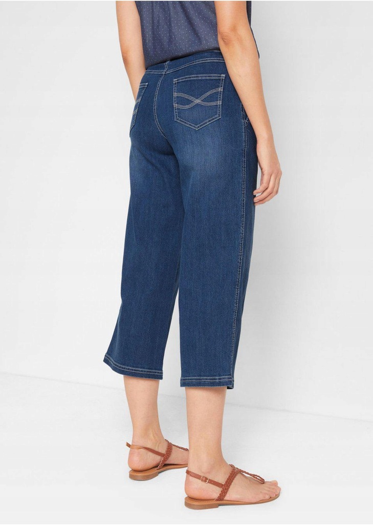 JEANSY 3/4__52 WL4004 SZEROKIE - 13253732517 - oficjalne archiwum Allegro