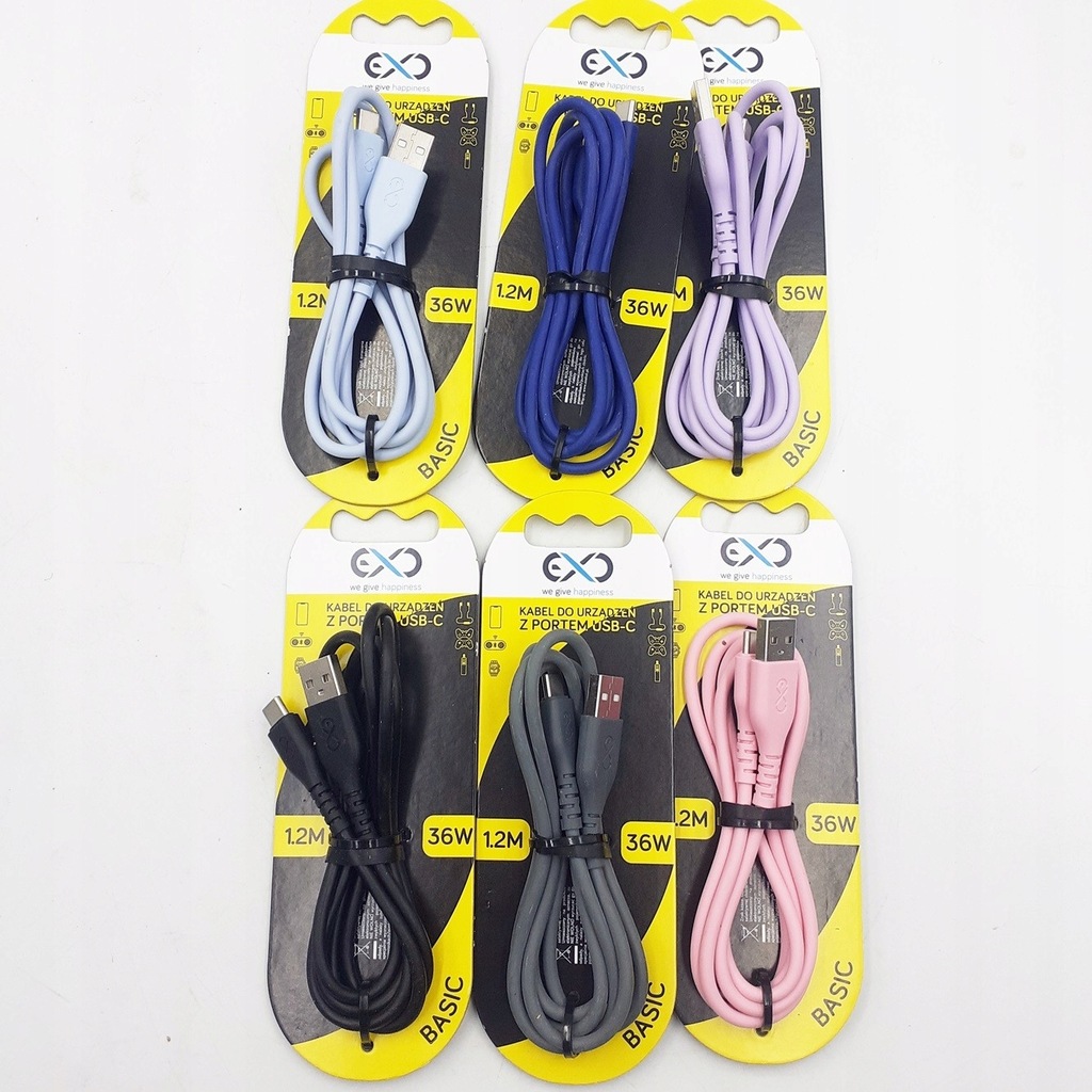 Kabel EXC Basic USB-C 1,2m 36W 3A /kolory - 13792636629 - oficjalne ...