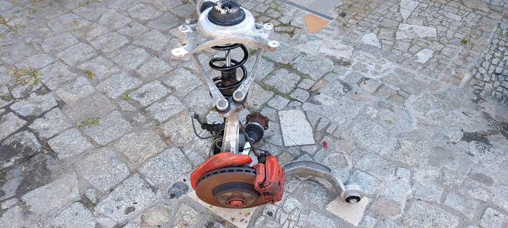 ZAWIESZENIE PRZEDNIE LEWE ZWROTNICA MCPHERSON PRZÓD AUDI A4 B8 A5 KOMPLETNE - 14407457571 ...