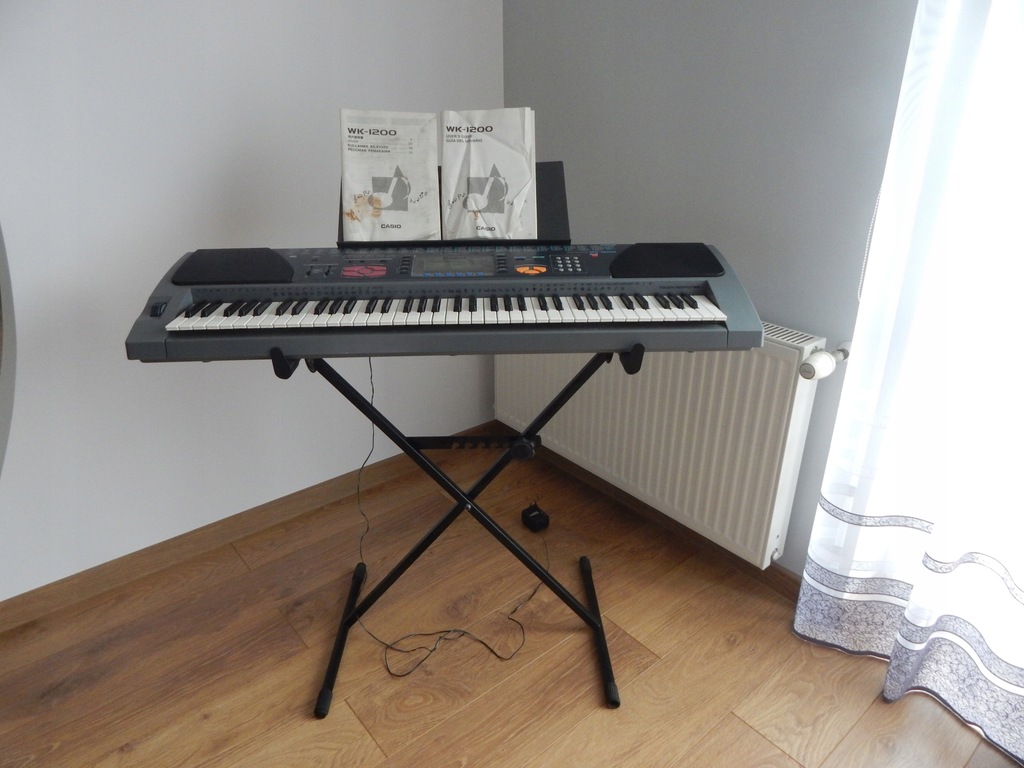 Keyboard Casio WK-1200 + zasilacz + statyw + instr - 9121040599 ...