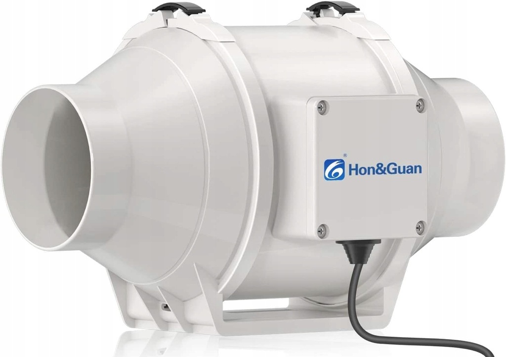 Wentylator kanałowy Hon&Guan 100 mm HF-100P - 14432425518 - oficjalne archiwum Allegro