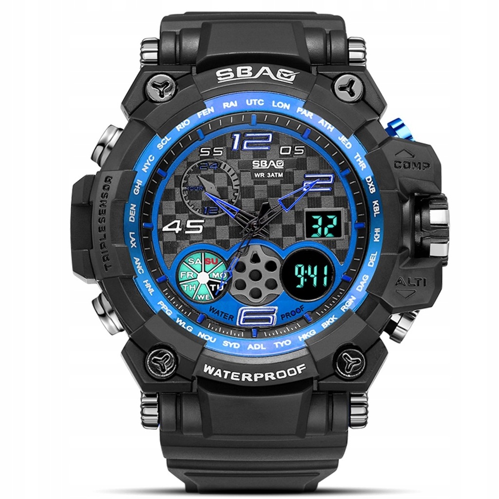 ZEGAREK MĘSKI SBAO MILITARNY WODOODPORNY PUDEŁKO - 13511102138 ...