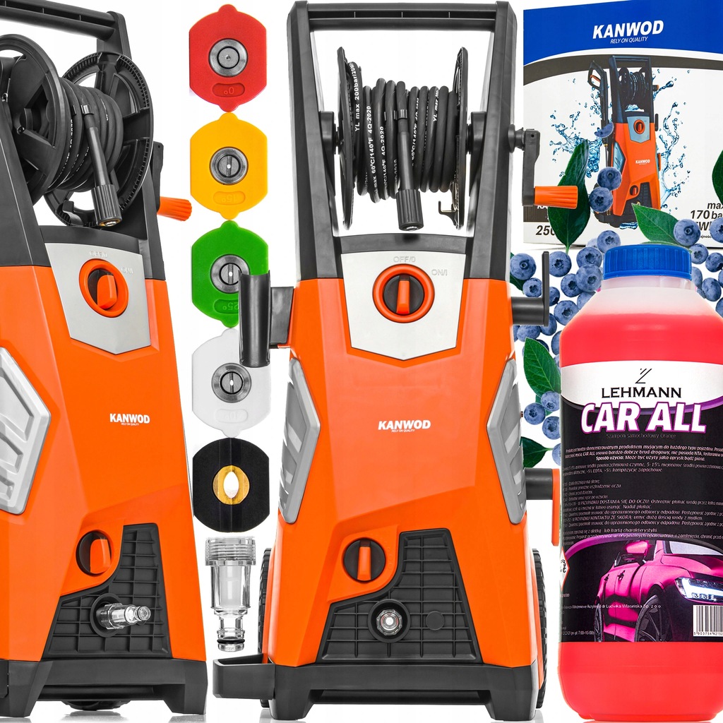 MOCNA MYJKA CIŚNIENIOWA INDUKCYJNY SILNIK 300 BAR - 10782067953 - oficjalne archiwum Allegro