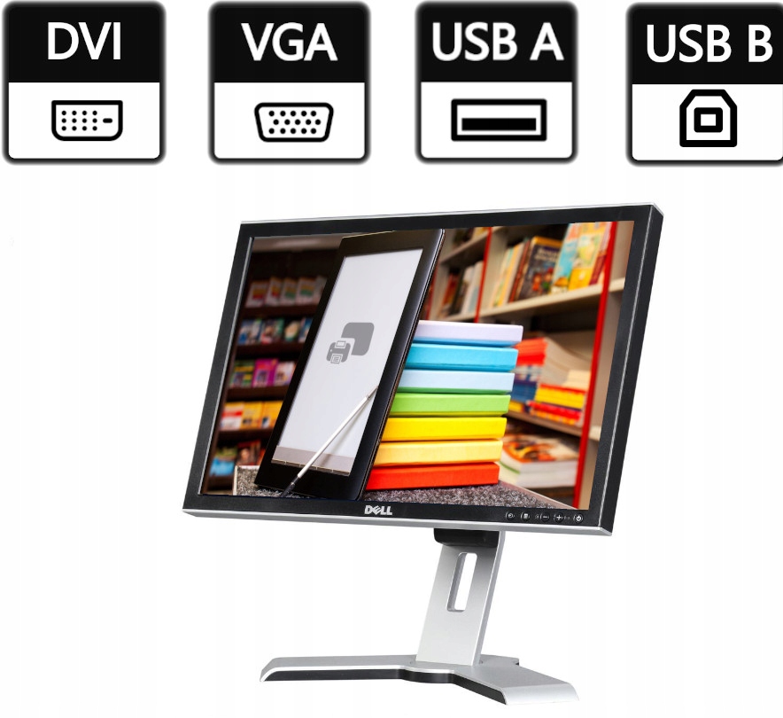 Monitor Dell 2009Wt 20'' DVI VGA USB + KABLE - 13094258444 - oficjalne ...