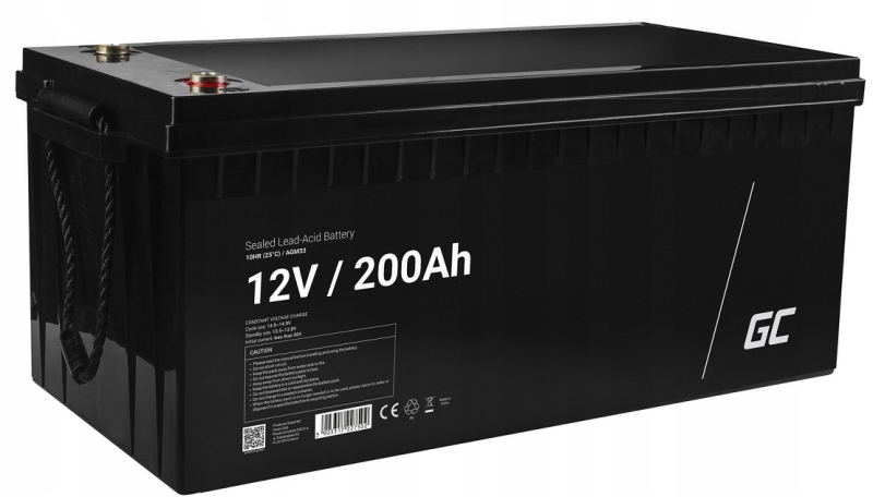 AKUMULATOR AGM VRLA GREENCELL 12V 200Ah - 10919001288 - oficjalne archiwum Allegro