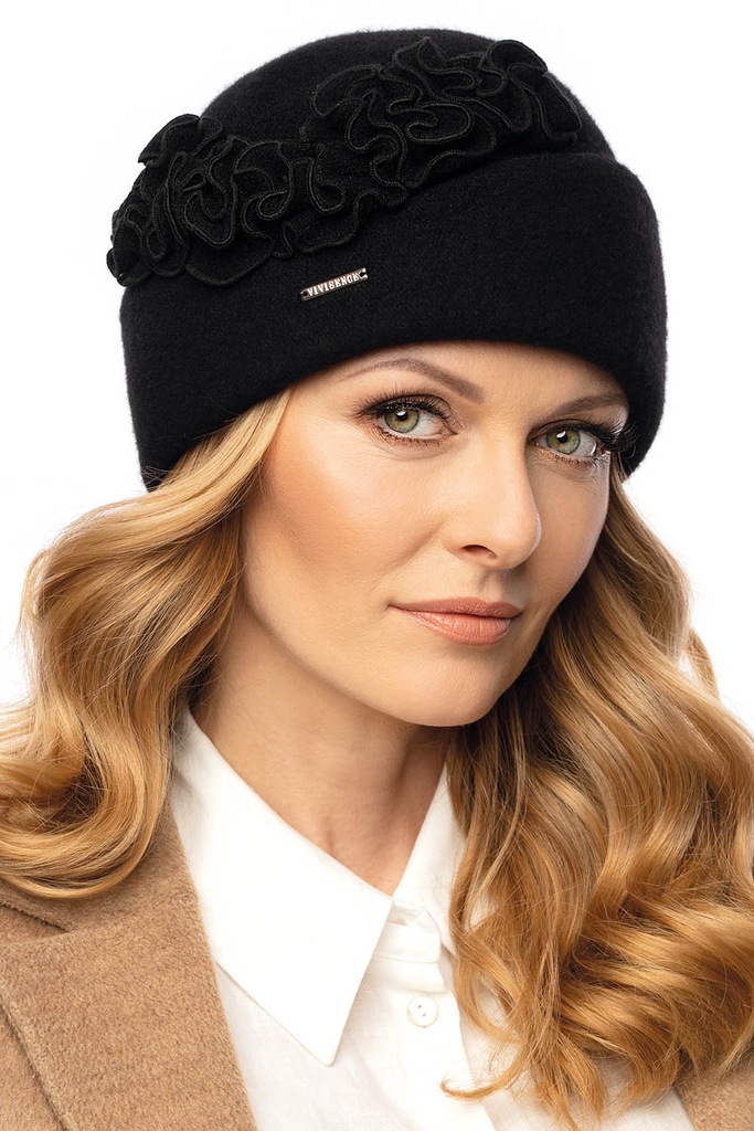 Elegancka czapka zimowa toczek VIVISENCE 7056 - 12752748745 - oficjalne ...