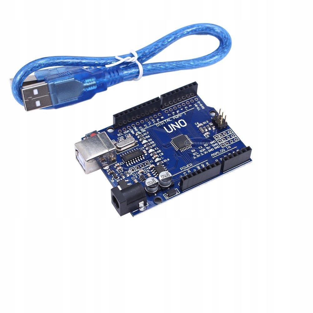 Klon Arduino UNO R3 ATMEGA328 CH340 z kablem - 10684220196 - oficjalne archiwum Allegro