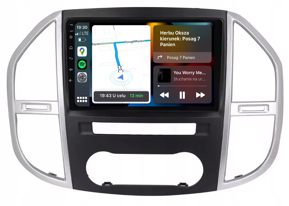 MERCEDES VITO 3 W447 NAJNOWSZY ANDROID CARPLAY RADIO NAWIGACJA MAPY ...
