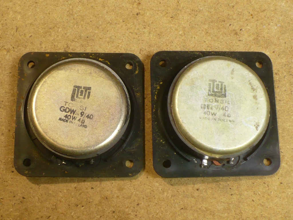 GŁOŚNIKI GDWK 9/40 UNITRA TONSIL 4 OHM - 12904977789 - oficjalne archiwum Allegro