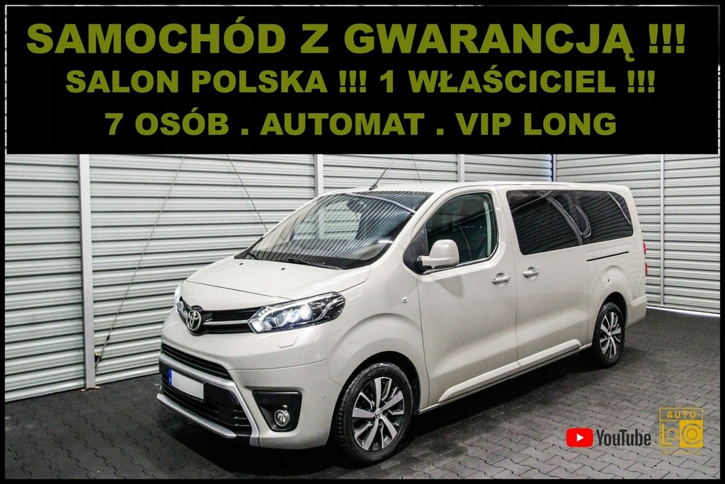 Toyota Proace Verso LONG VIP 2/2/3 + AUTOMAT + - 14633241846 - oficjalne archiwum Allegro