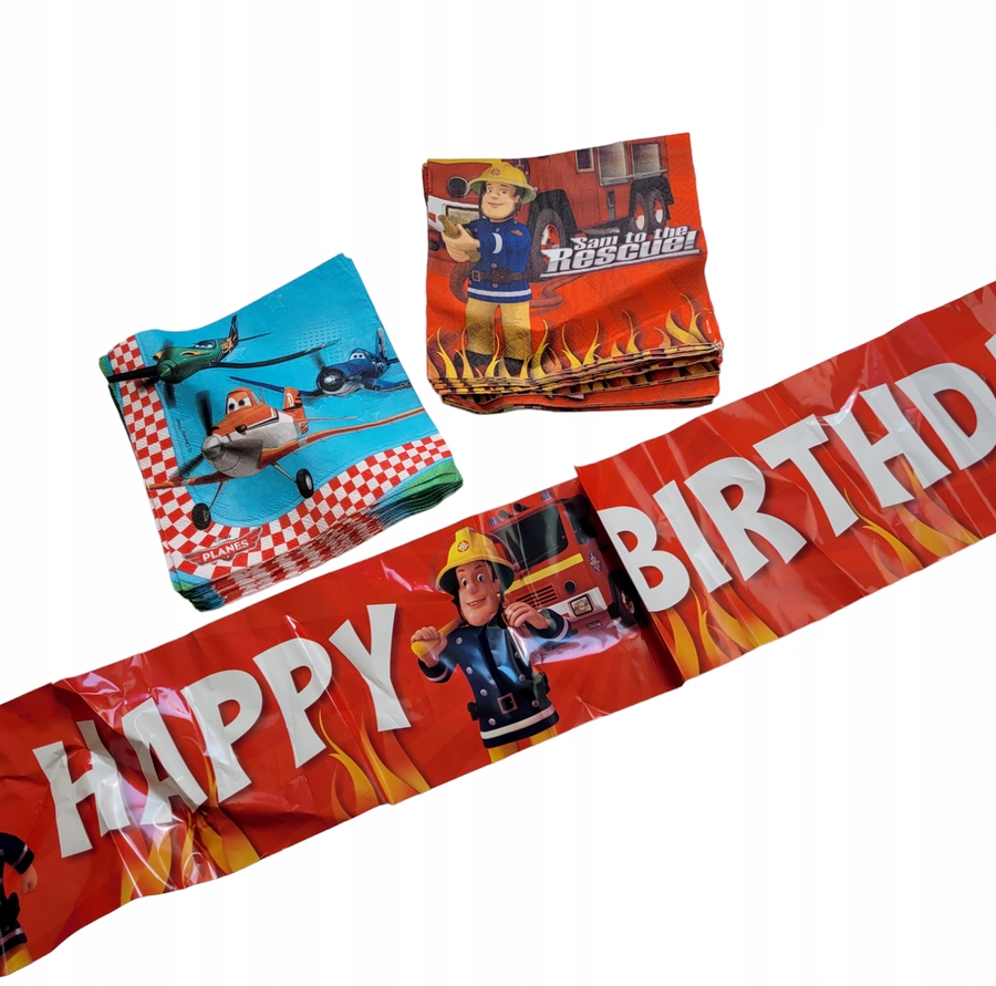 Zestaw URODZINOWY Strażak Sam Samoloty A629 - 13609060833 - oficjalne archiwum Allegro