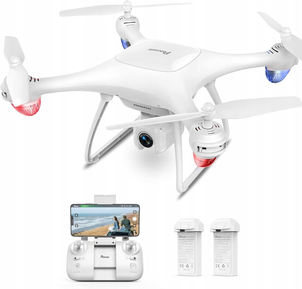 Dron Potensic T25 z kamerą P5 2.7K quadrocopter 2x1000 mAh 36 min. lotu ...